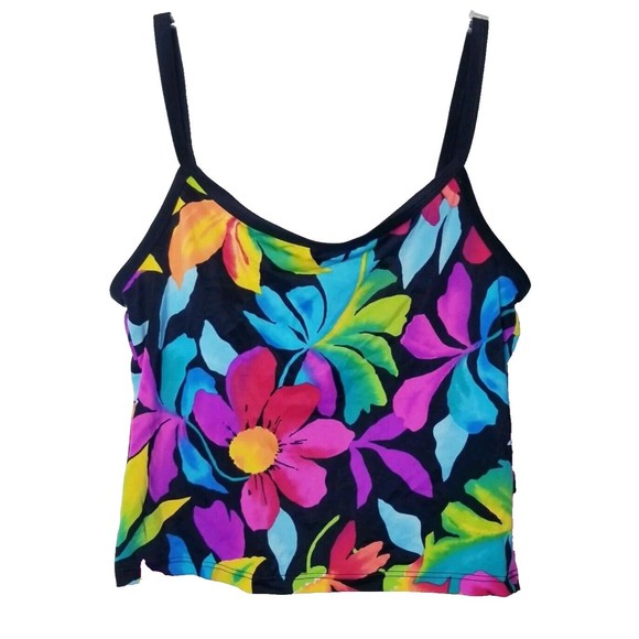 Speedo | Swim | Speedo Tankini Women Size Floral Purple Blue Swim Top ...